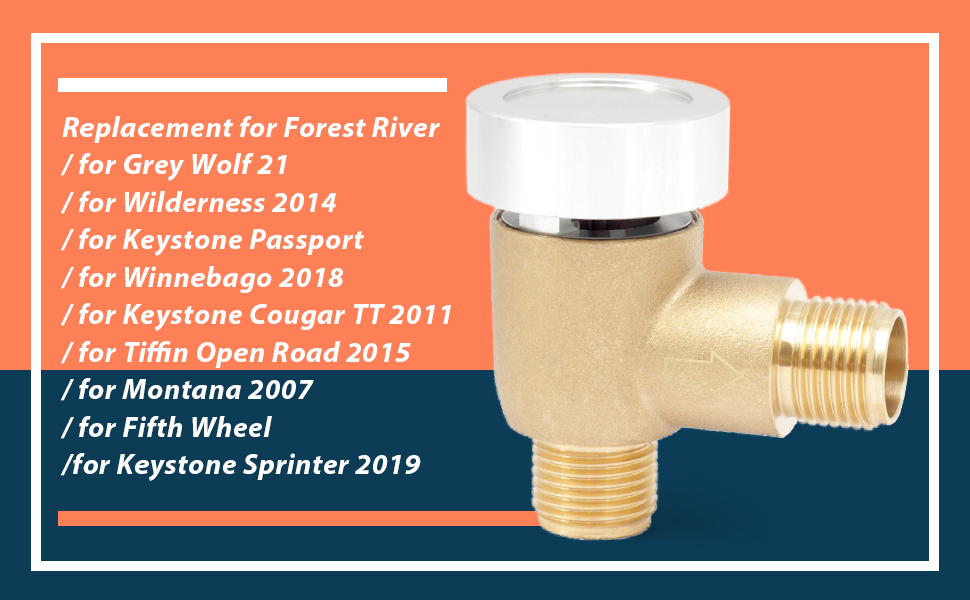 Brass RV Check Valve, 571-VAC-CHK-A, RV Trailer Check Valve, for B&B ...