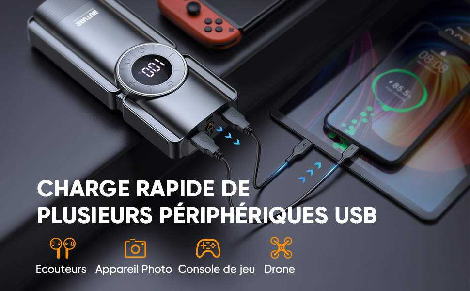 BuTure Booster Batterie 2500A 20000Mah Démarreurs De Batterie avec ... BuTure Booster Batterie 2500A 20000Mah Démarreurs De Batterie avec ...