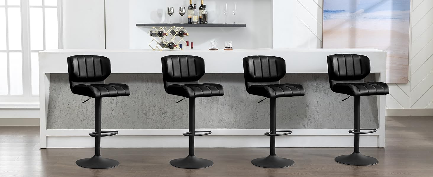 WOLTU 1x Bar Stools. Height Adjustable Breakfast Barstools with Swivel ...