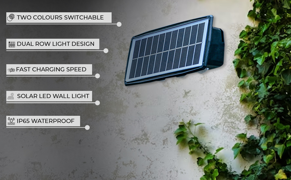 Outdoor Solar Waterproof Wall Light, High Brightness 4 LED Convex ...