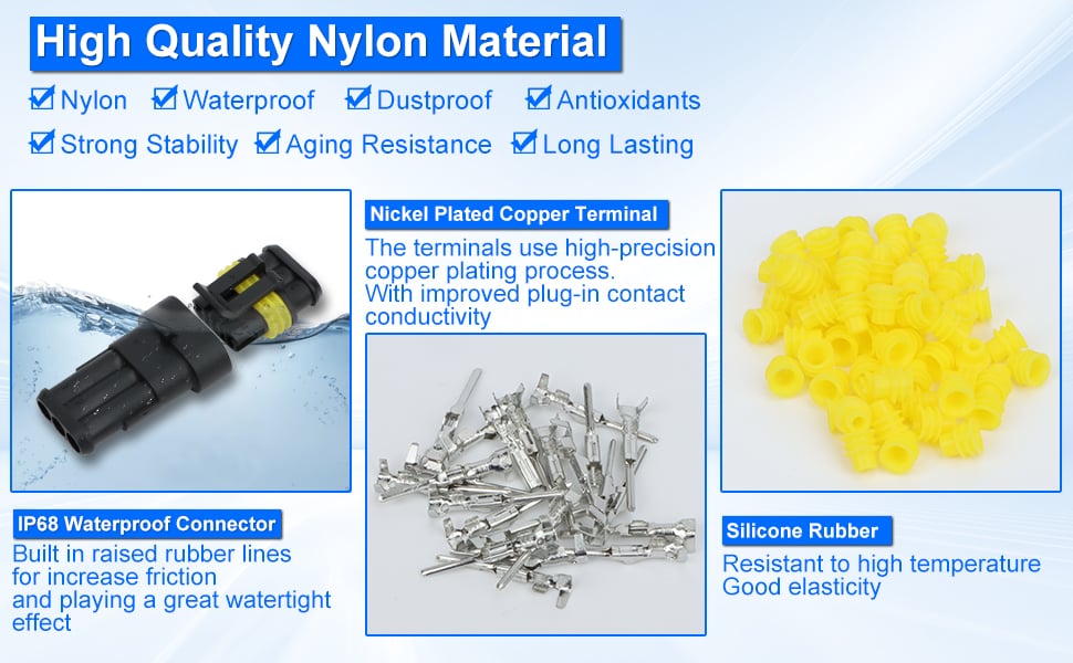 709pcs Waterproof Connector, Waterproof Connector with Crimping Tool ...