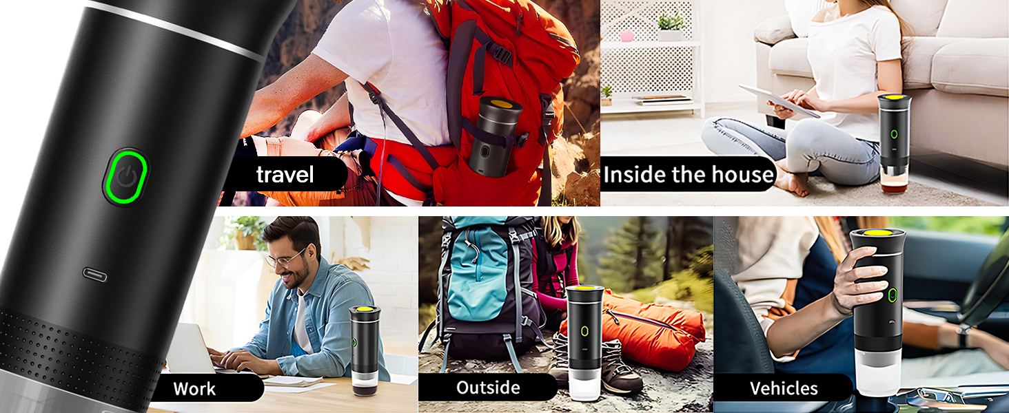 Machine à Café Portable de Voyage,Chauffage Rapide 3 En 1 Cafetiere ...