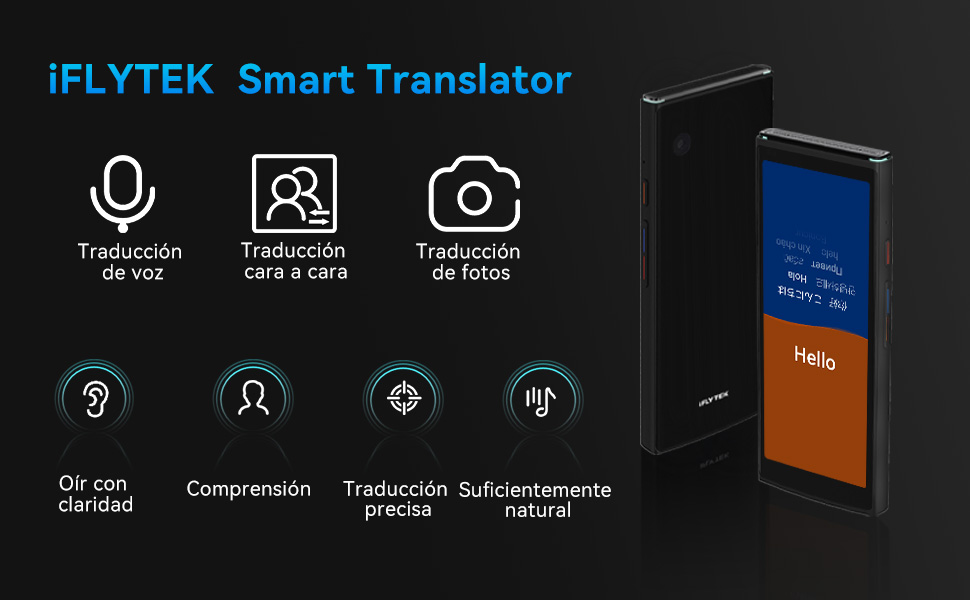 iflytek Smart Translator Traductor Instantaneo de Voz,Traductor de idiomas con voz en Tiempo ...