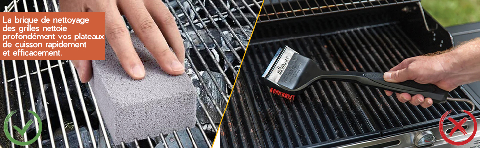 Set of 6 Grill Cleaning Stones, Reusable Cleaning Stone Blocks, Grill ...