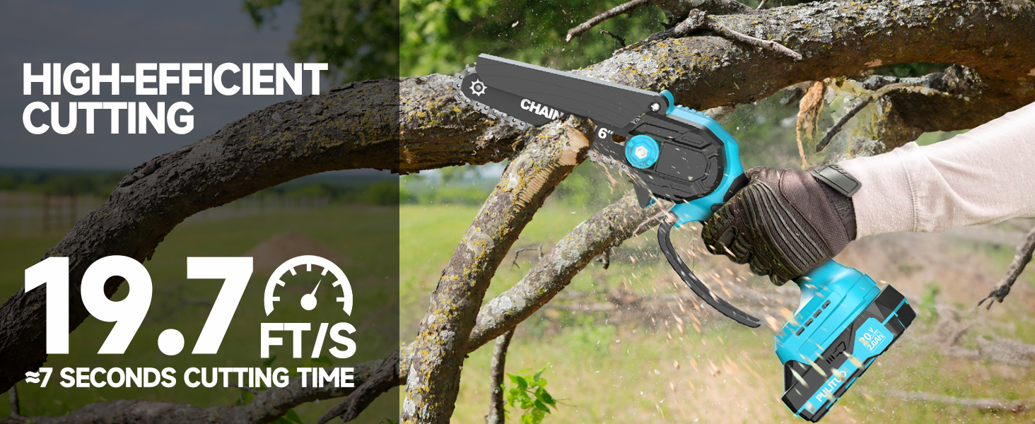 Mini Chainsaw Cordless, 6 Inch Electric Chain Saw Small Chainsaw ...