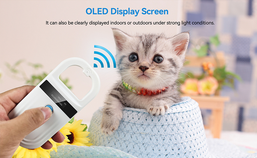 Pet ID Reader, 134.2KHz Animal Microchip Reader, Animal Microchip ...