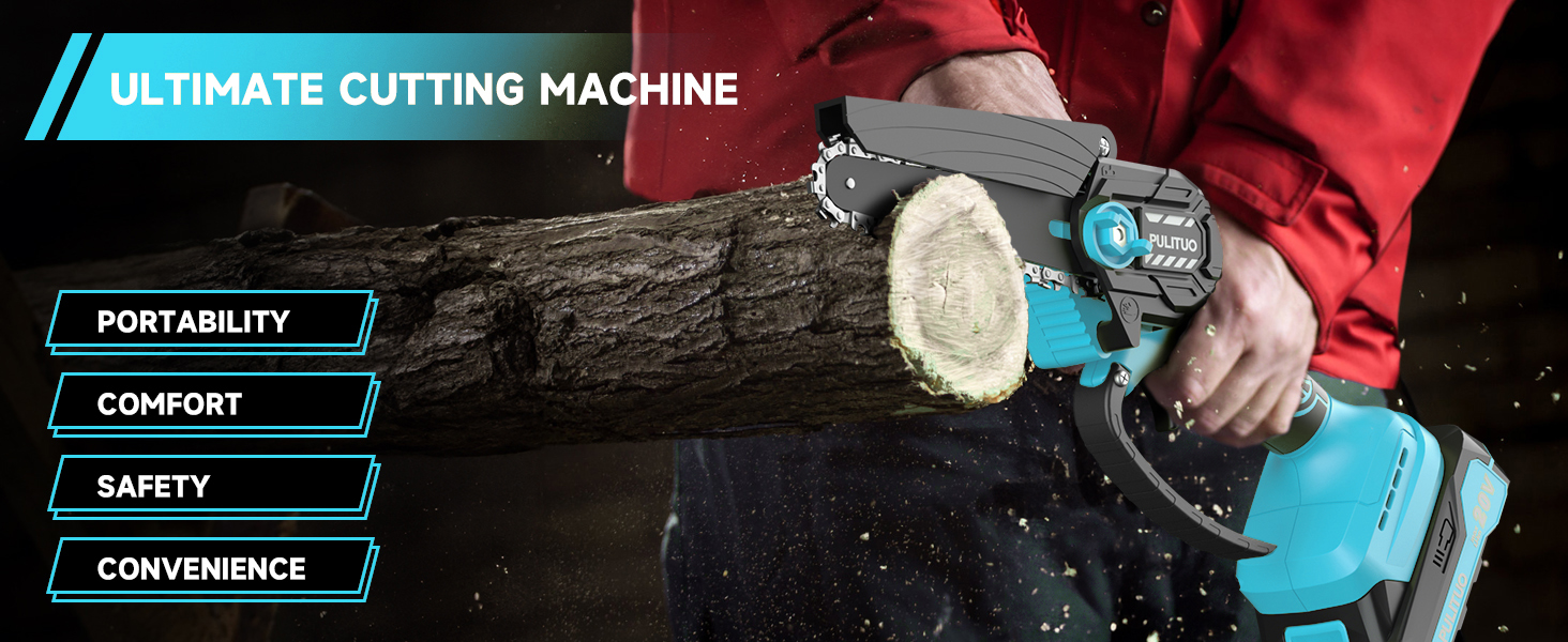 Mini Chainsaw Cordless, 4 Inch Electric Chain Saw Small Chainsaw ...