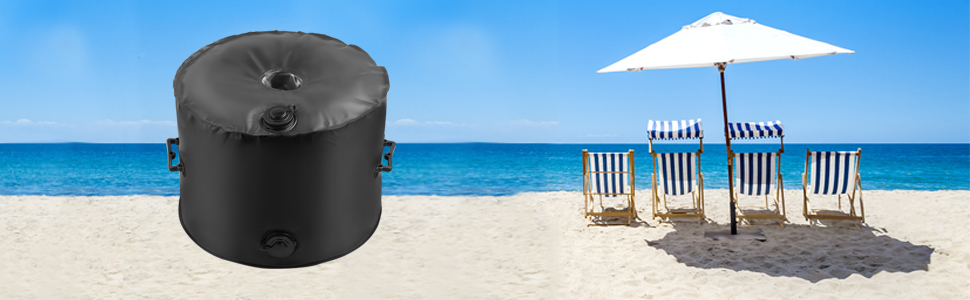 piece parasol stand bag, can hold up to 45 kg of water, with 2 carrying ...