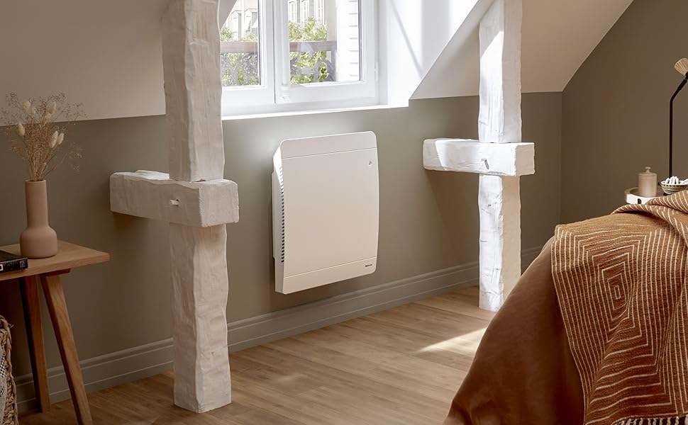 Radiateur à inertie fonte NOIROT Walter vertical 1500W blanc connectable