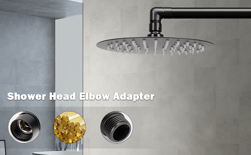 Brass Shower Elbow Adapter for Shower Head, 90 Degree Shower Arm ...