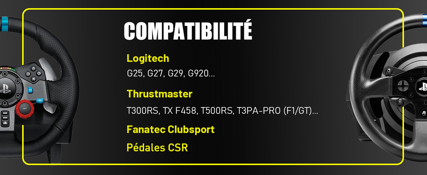 Support Volant pour G923 G29 G920 Thrustmaster T300RST500RS Volant ...