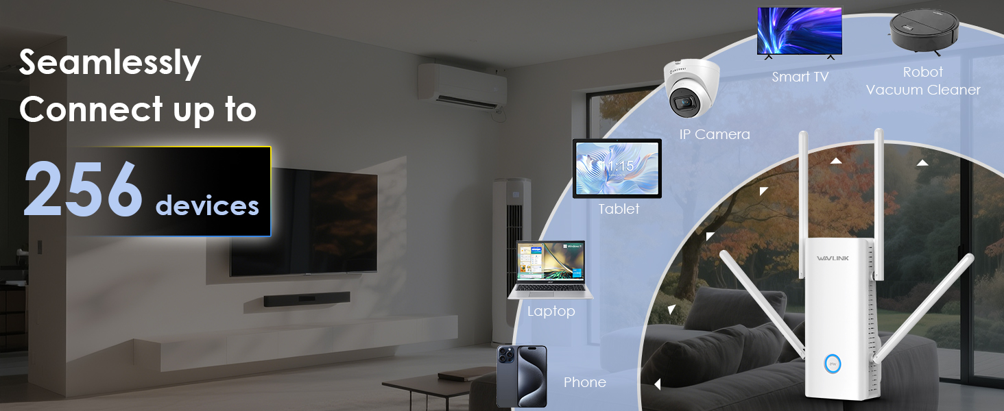 WAVLINK AX3000 WiFi 6 Extender - WiFi Internet Repeater with 5 High ...