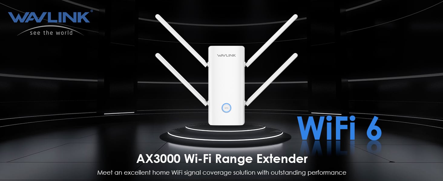 WAVLINK AX3000 WiFi 6 Extender - WiFi Internet Repeater with 5 High ...