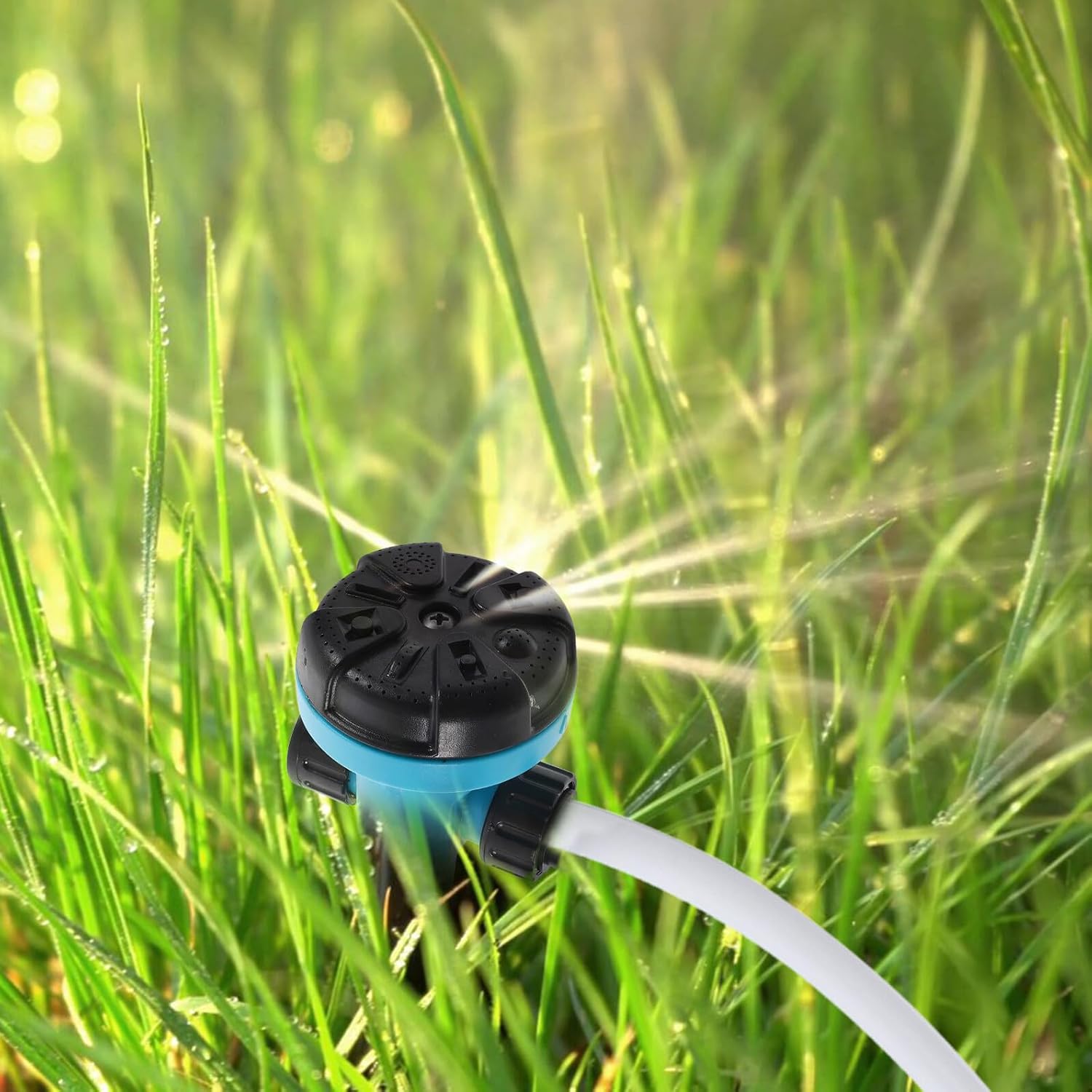360° adjustable watering nozzle, lightweight plastic ground cap for ...