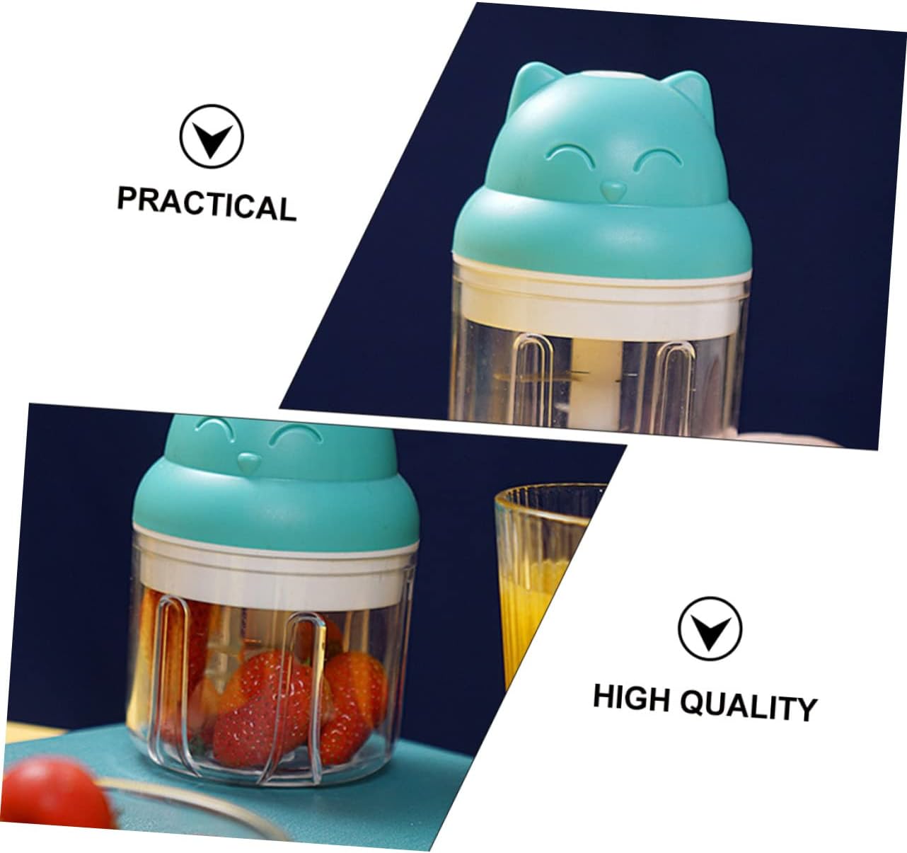 Mini hachoir électrique multifonction, mixeur-blender de 250 ml avec 3 ...