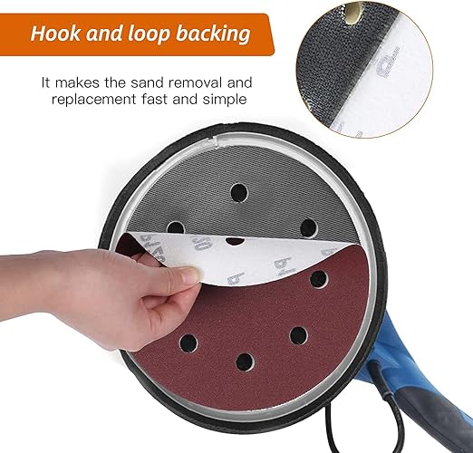 180mm Sanding Discs 240 Grit, 40Pcs Hook and Loop Sander Disc, 7Inch 8 ...