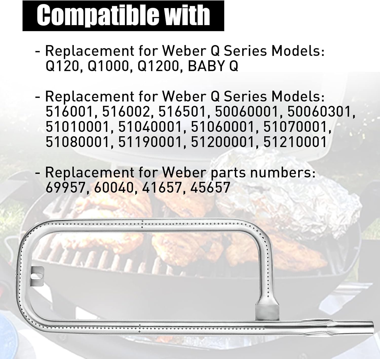 Weber60040 17-inch Gas Grill for Weber Q100, Q120, Q1000, Q1200 Baby Q ...