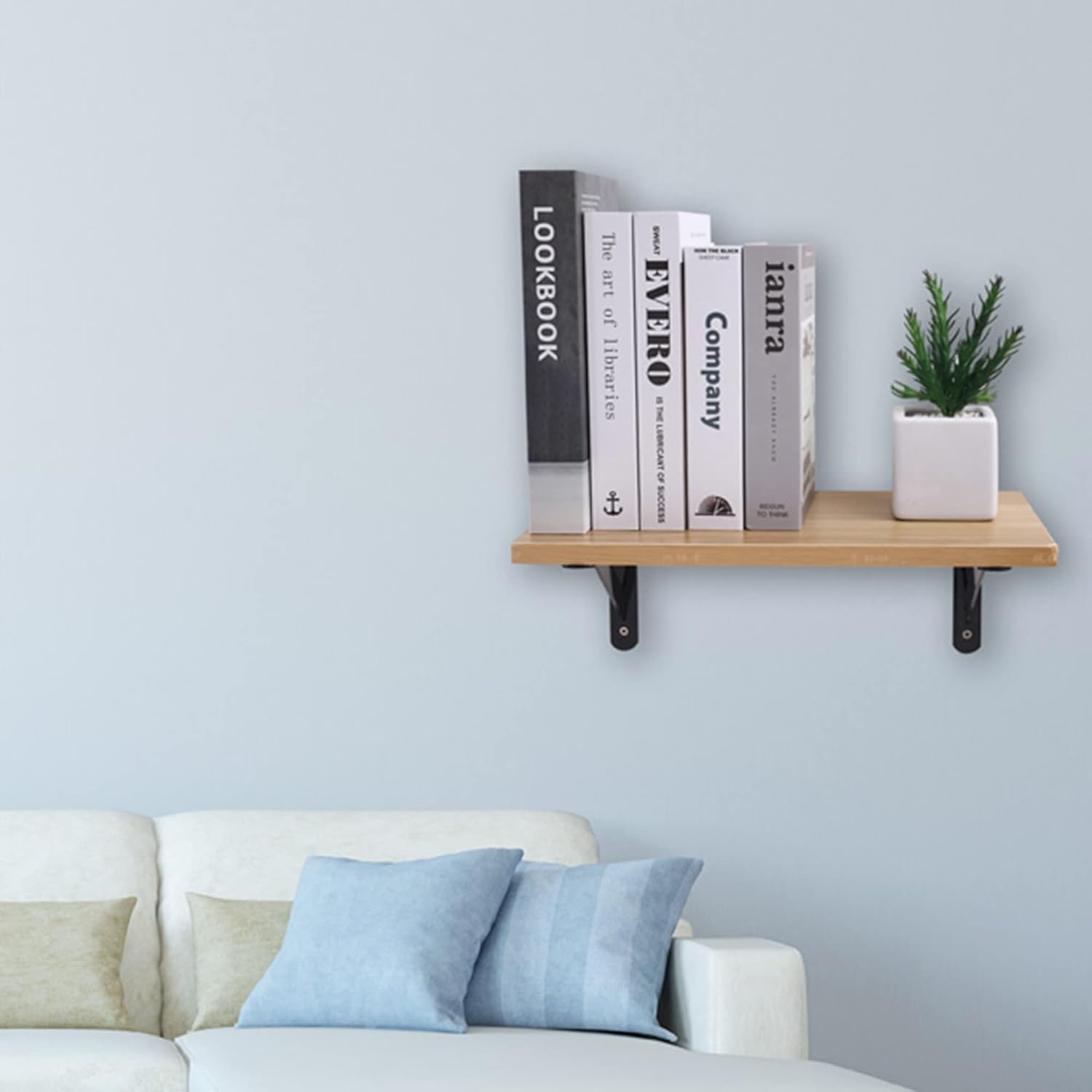 10 x Shelf Brackets 300 mm x 200 mm, Angle Bracket with 40 x Screws and ...