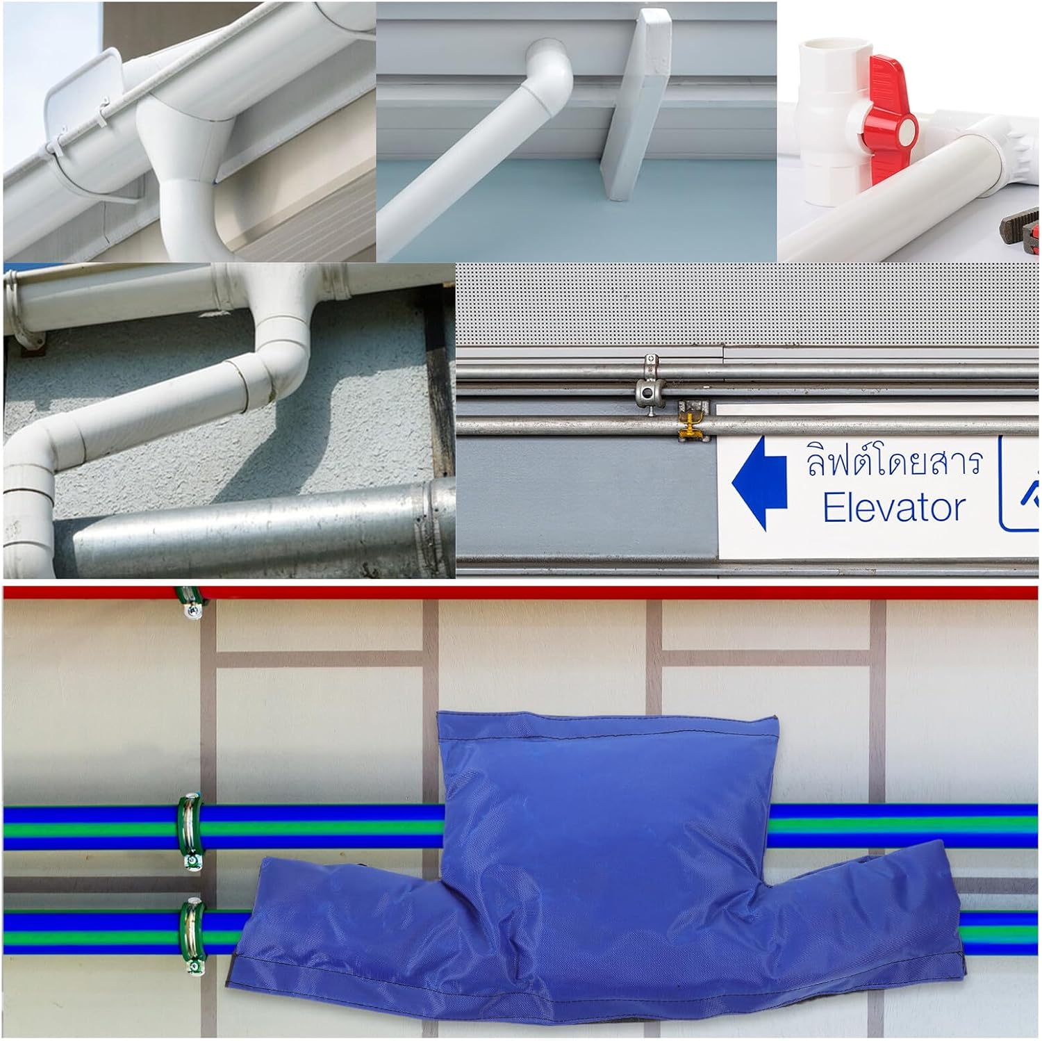 Set of 2 thick and frost-resistant winter protective covers for water ...