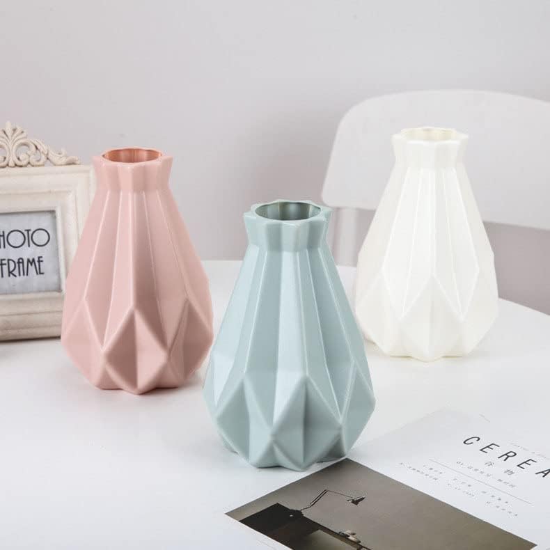 Vase à fleurs géométrique en céramique, vase simple et incassable pour ...