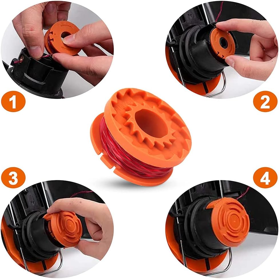 2 x WA0004.1 3m Diameter 1.25mm Long Lasting Trimmer Line Spools ...