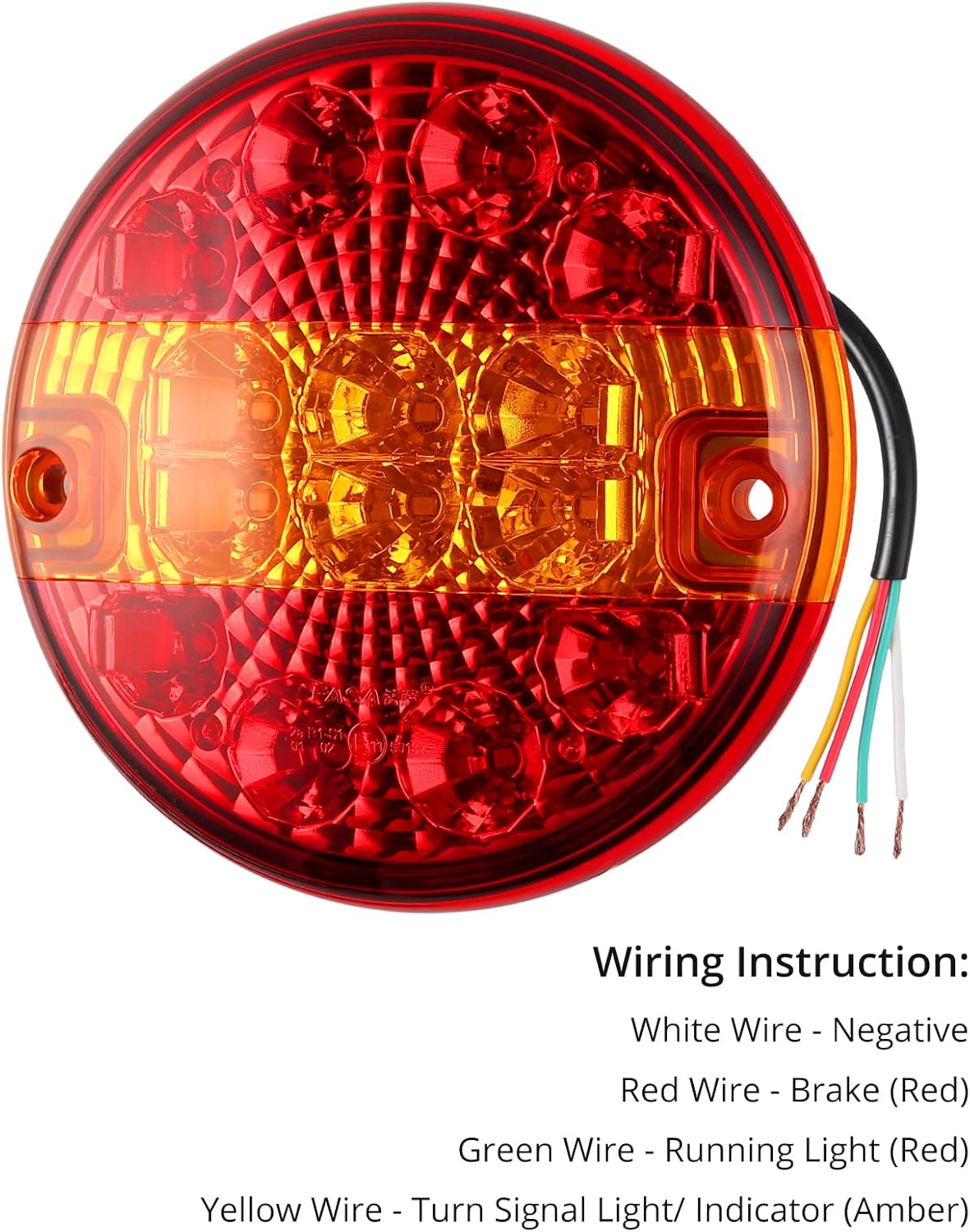 Feu arrière de remorque à LED Hamburg rond, lampe étanche sans ...