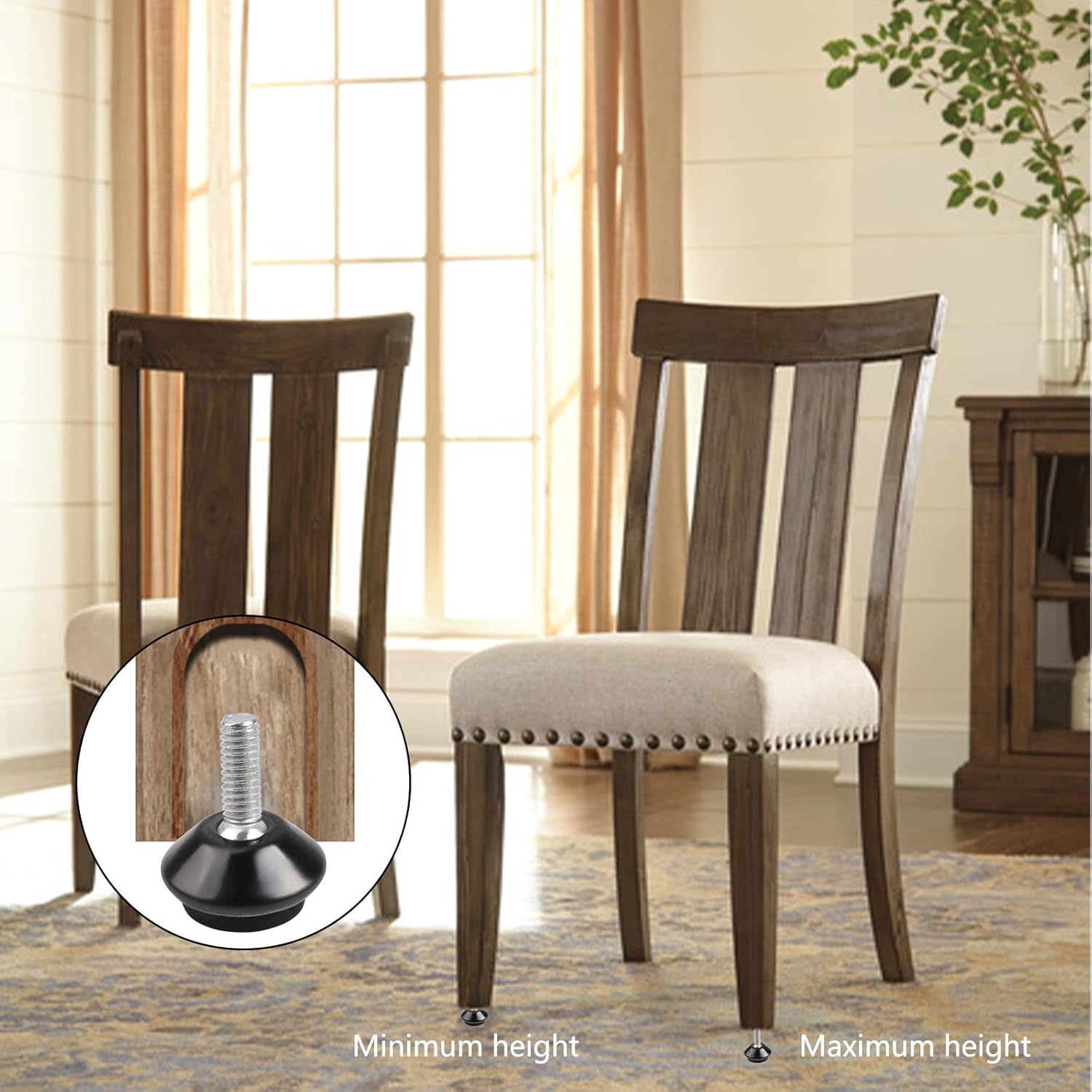 M6 Screwed in Adjustable Furniture Level, 16pcs Thread Angle Height ...