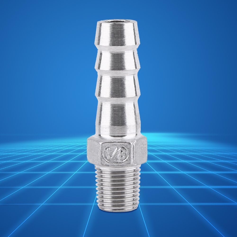 Raccords Cannelés de Tuyau 1/8 "Acier Inoxydable SS304 Raccord de Tuyau à Filetage Mâle ...