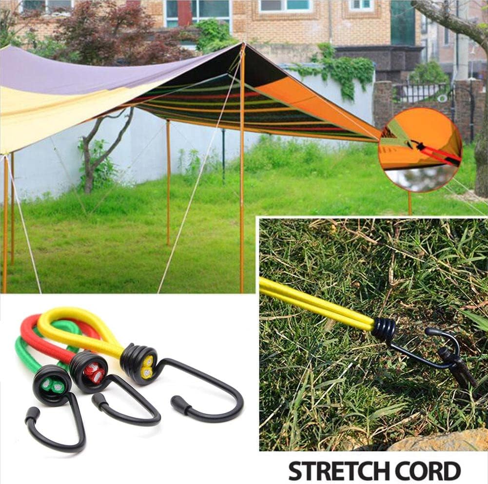 16 Pieces Bungee Cords with Hooks,Tents Bungee Cords,Camping Tent Hook ...