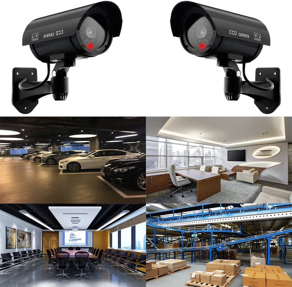 Dummy Cameras for Outdoor & Indoor, Fake CCTV Surveillance Camera with ...