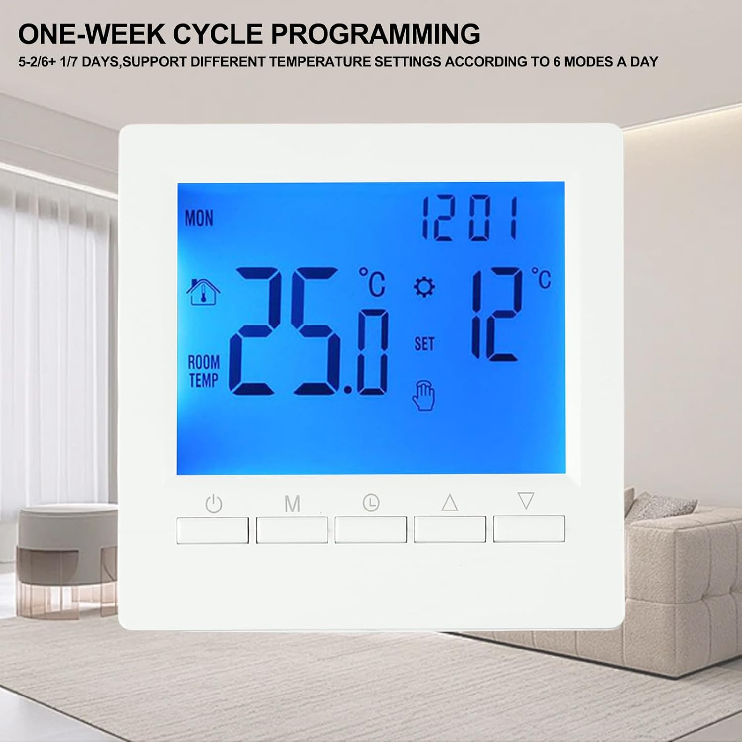 Thermostat Controller, 3A Programmable Digital Thermostat - Digital LCD ...