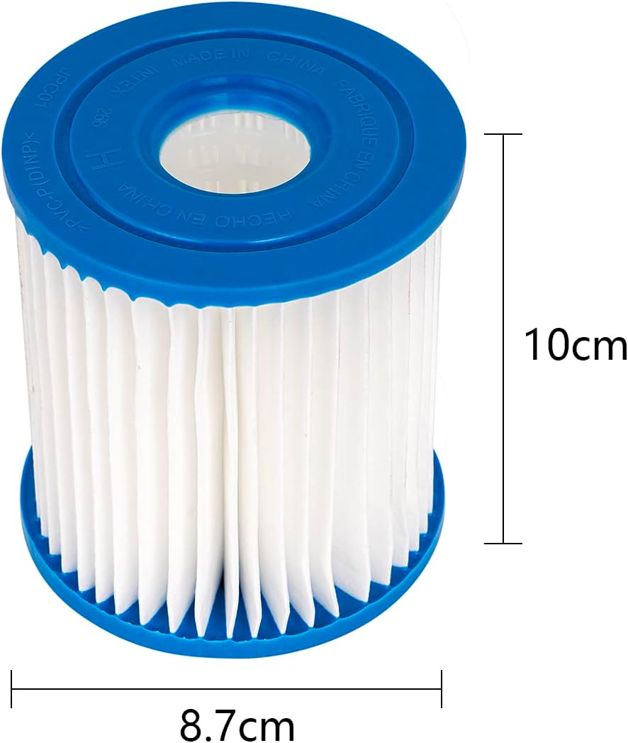 4 cartouches filtrantes pour filtres de piscine Intex type H, pratiques ...