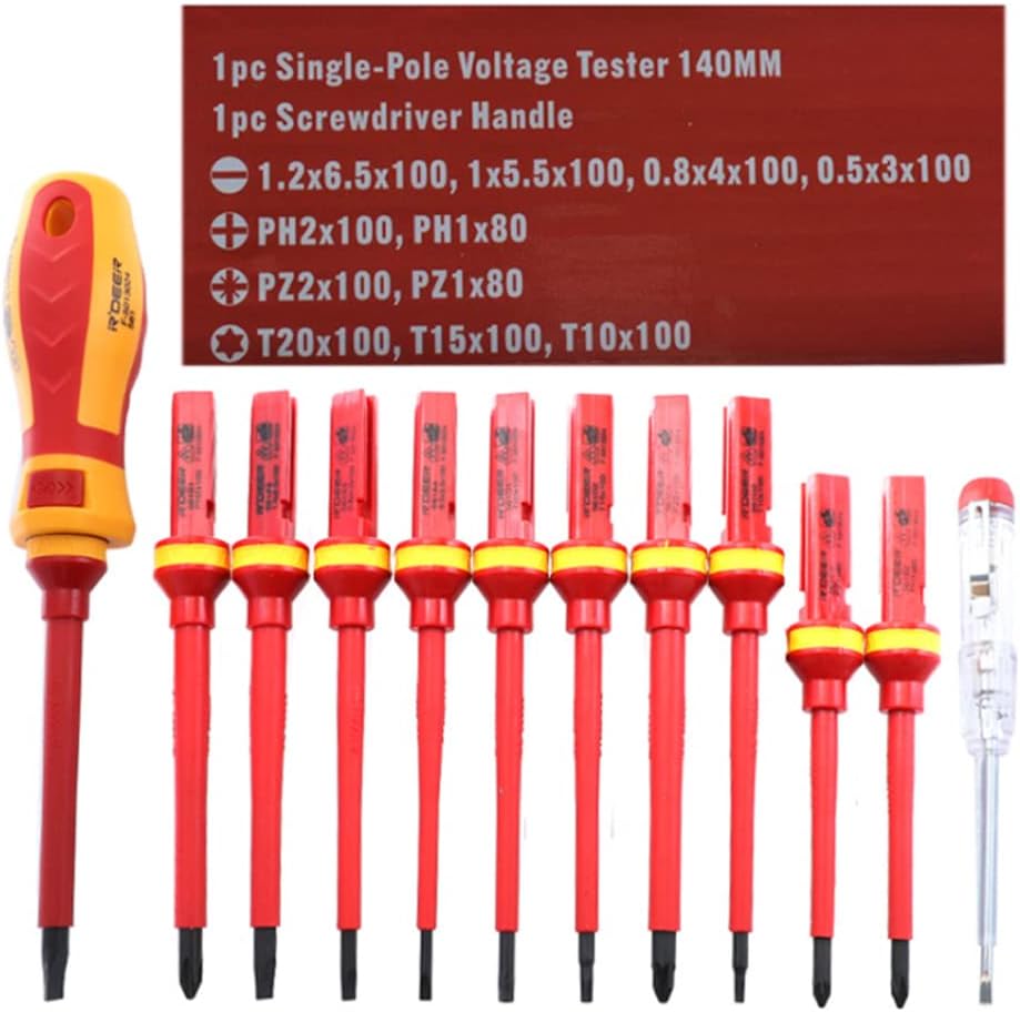 Coffret de tournevis Lot de 13 Tournevis Isolés CR-V Haute Tension ...