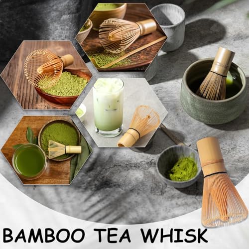 Fouet en bambou naturel Chasen traditionnel de 100 bâtons matcha, thé vert