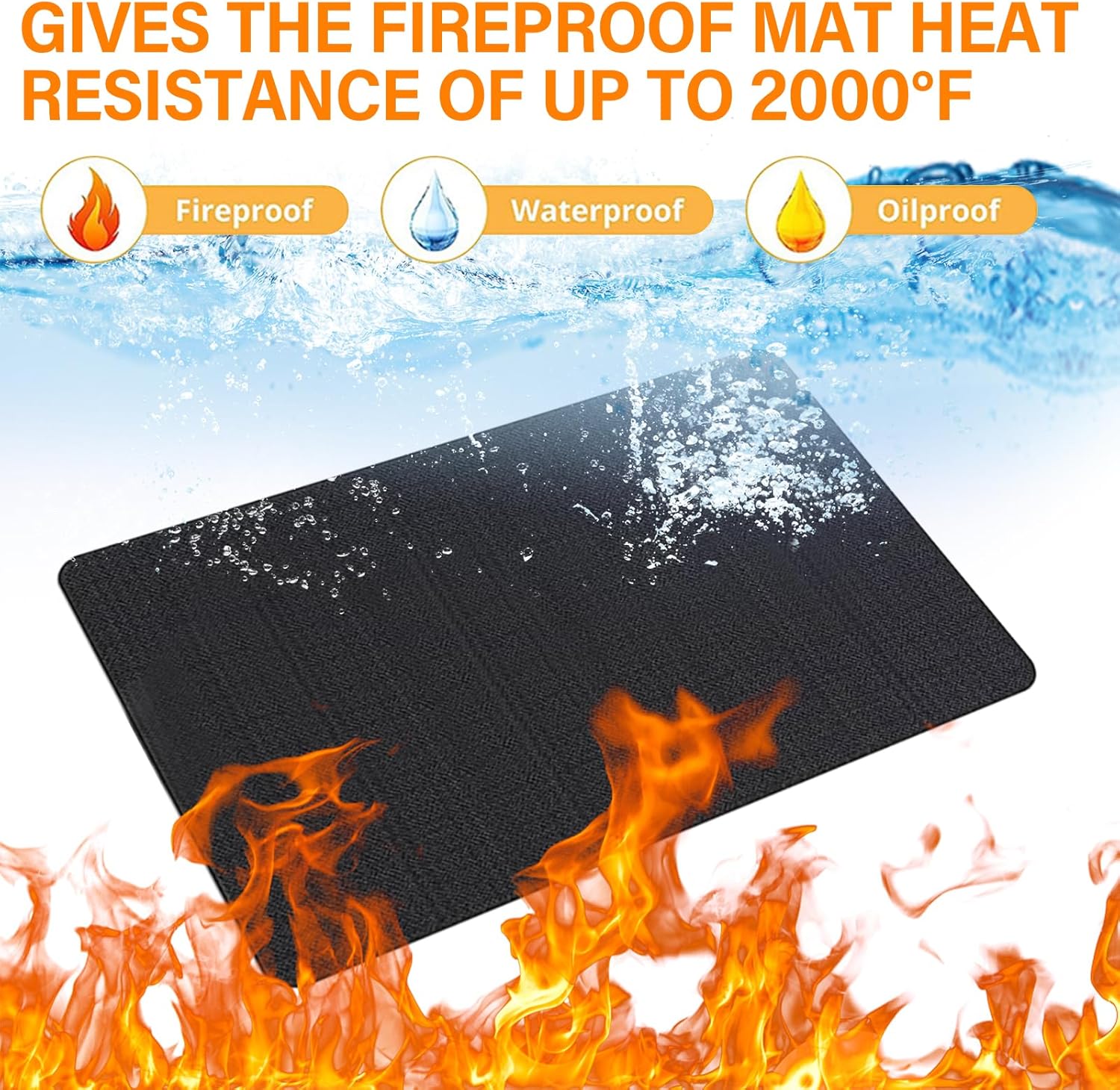 Estera ignífuga de protección térmica subterránea, resistente al calor ...