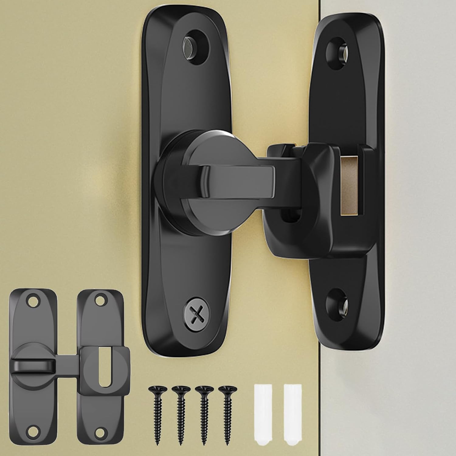 Verrou serrure de fermeture porte interieure coulissante,90°Loquet de ...