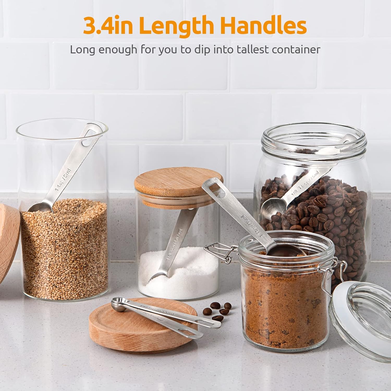 Pieces Measuring Spoons: 18/8 Stainless Steel Kitchen Measuring Spoon ...