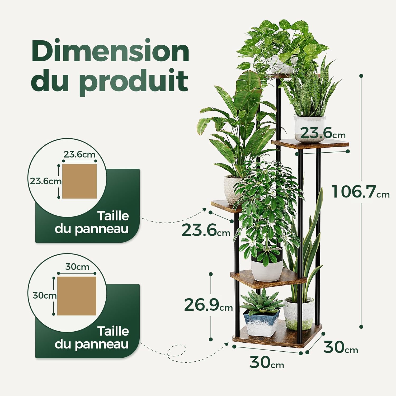 5-Layer Metal Indoor Plant Stand for Multiple Plants, Plant Holder and ...