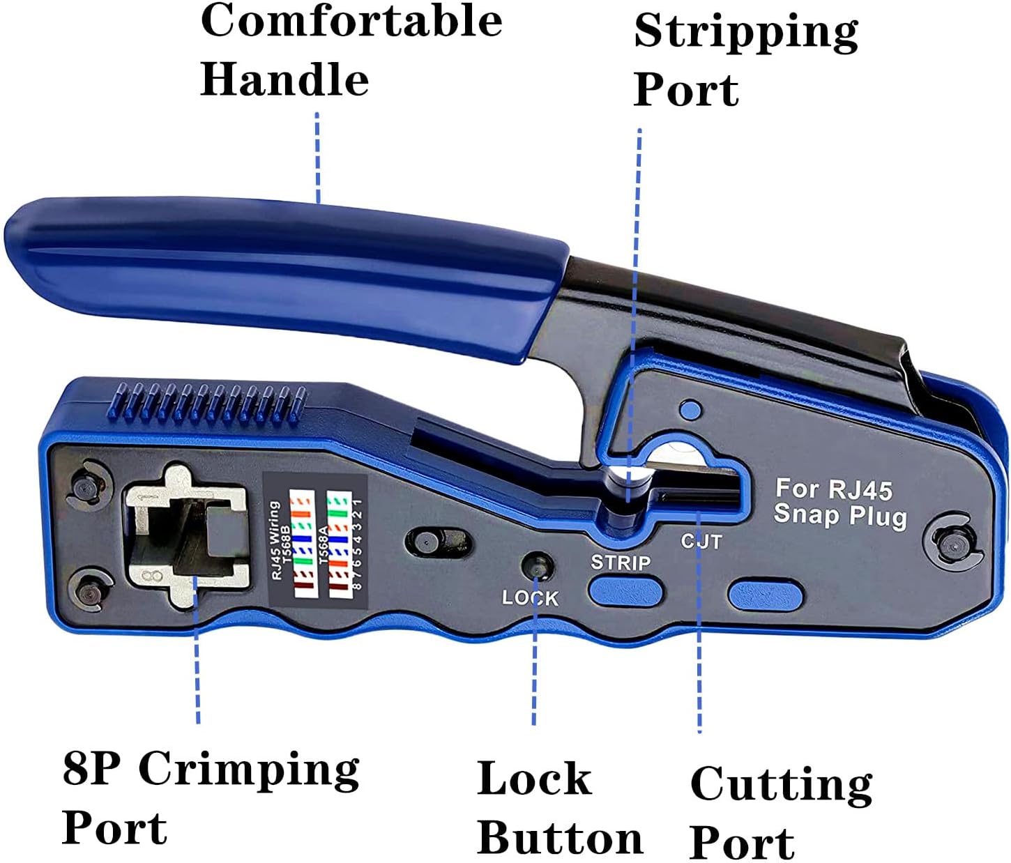 Pinza a crimpare, Pinza a crimpare RJ45, Tester di rete, Spellafili ...