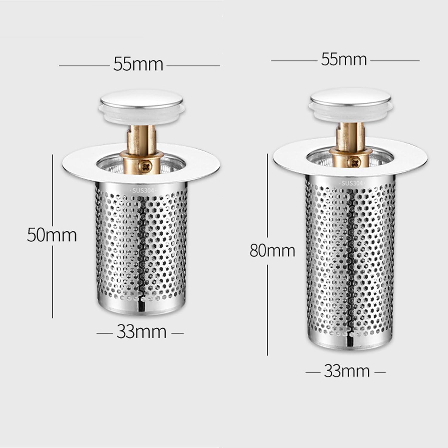 Enowelir Crépine de drain de sol en acier inoxydable 2 pièces, crépine ...