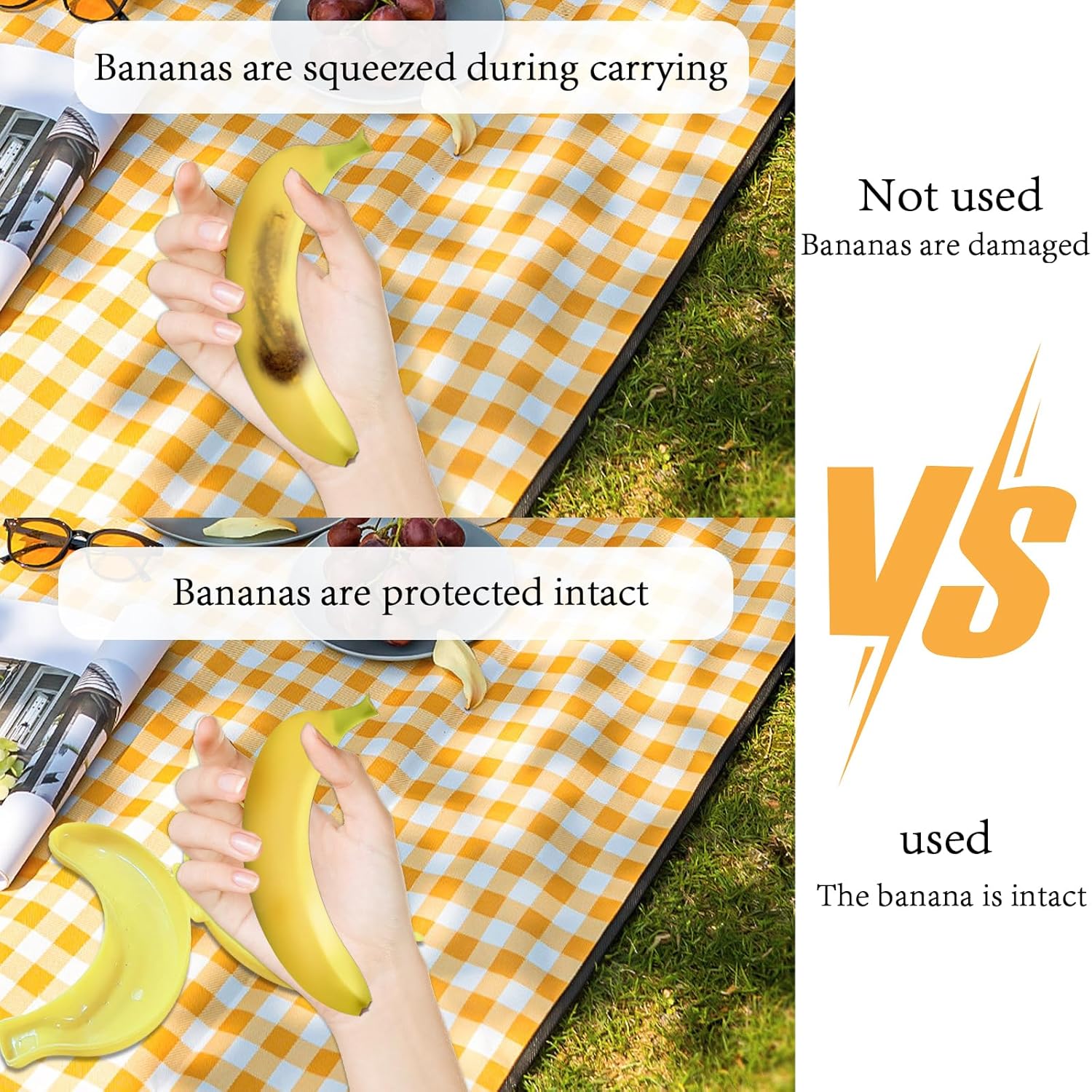 3 Piece Plastic Banana Box Set, Cute Banana Box, Banana Protector for ...