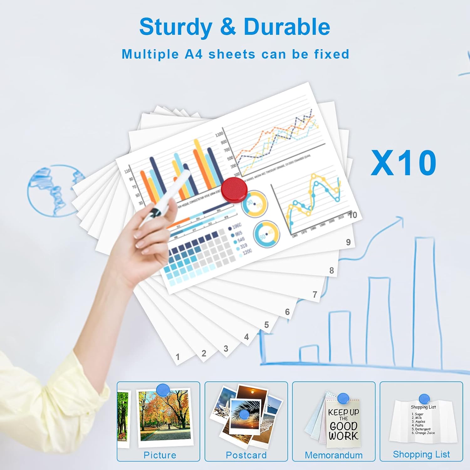 40 Pcs Magnetic Board Magnets Strong Magnet Small Round Colorful ...