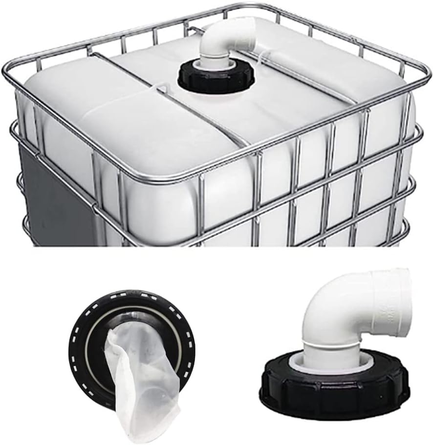 90° IBC Tank Lid with Washable Nylon Filter for 1000 Liter IBC ...