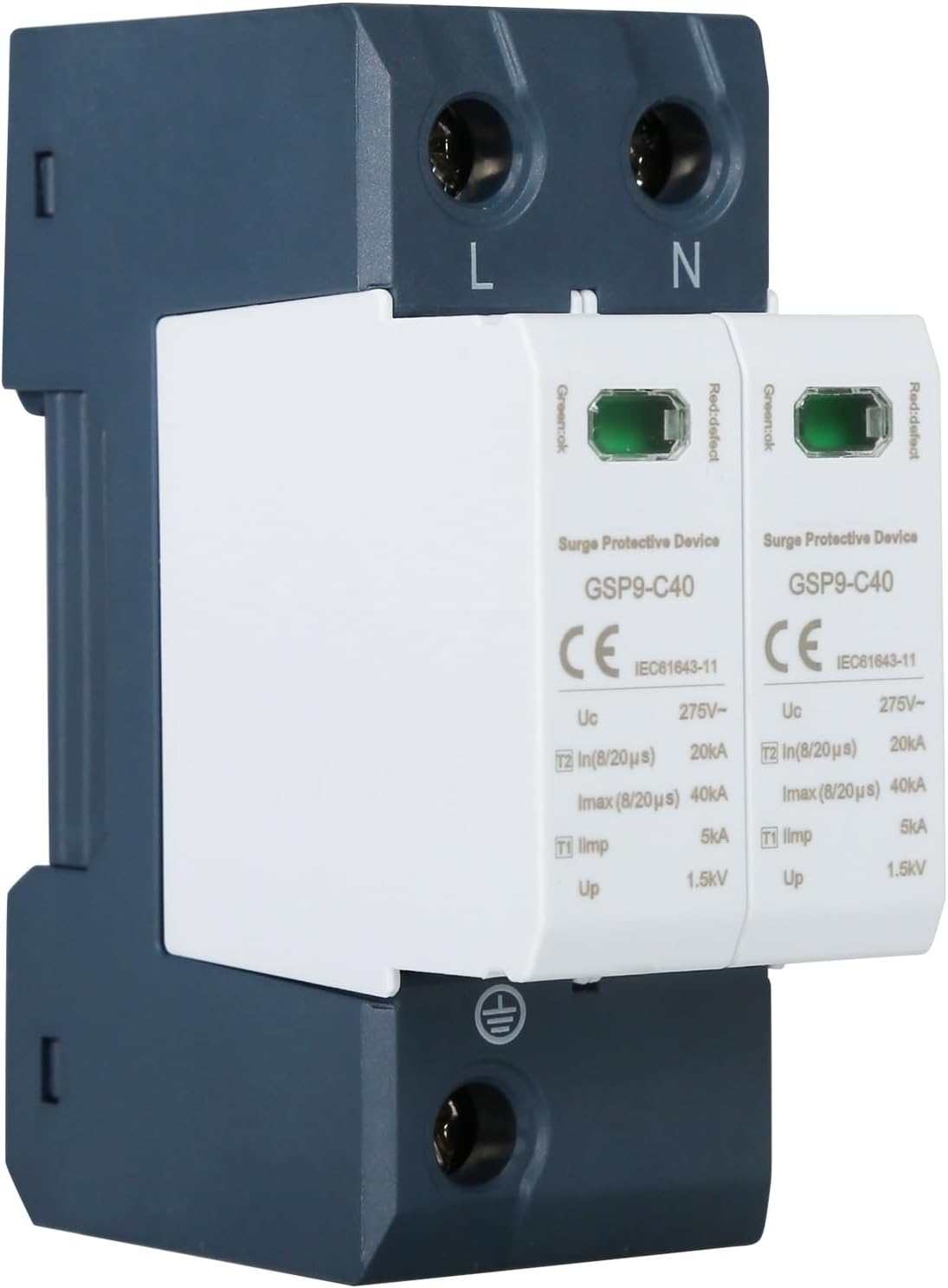 Parafoudre photovoltaïque GSP9-C40 40KA AC 275V, dispositif de ...