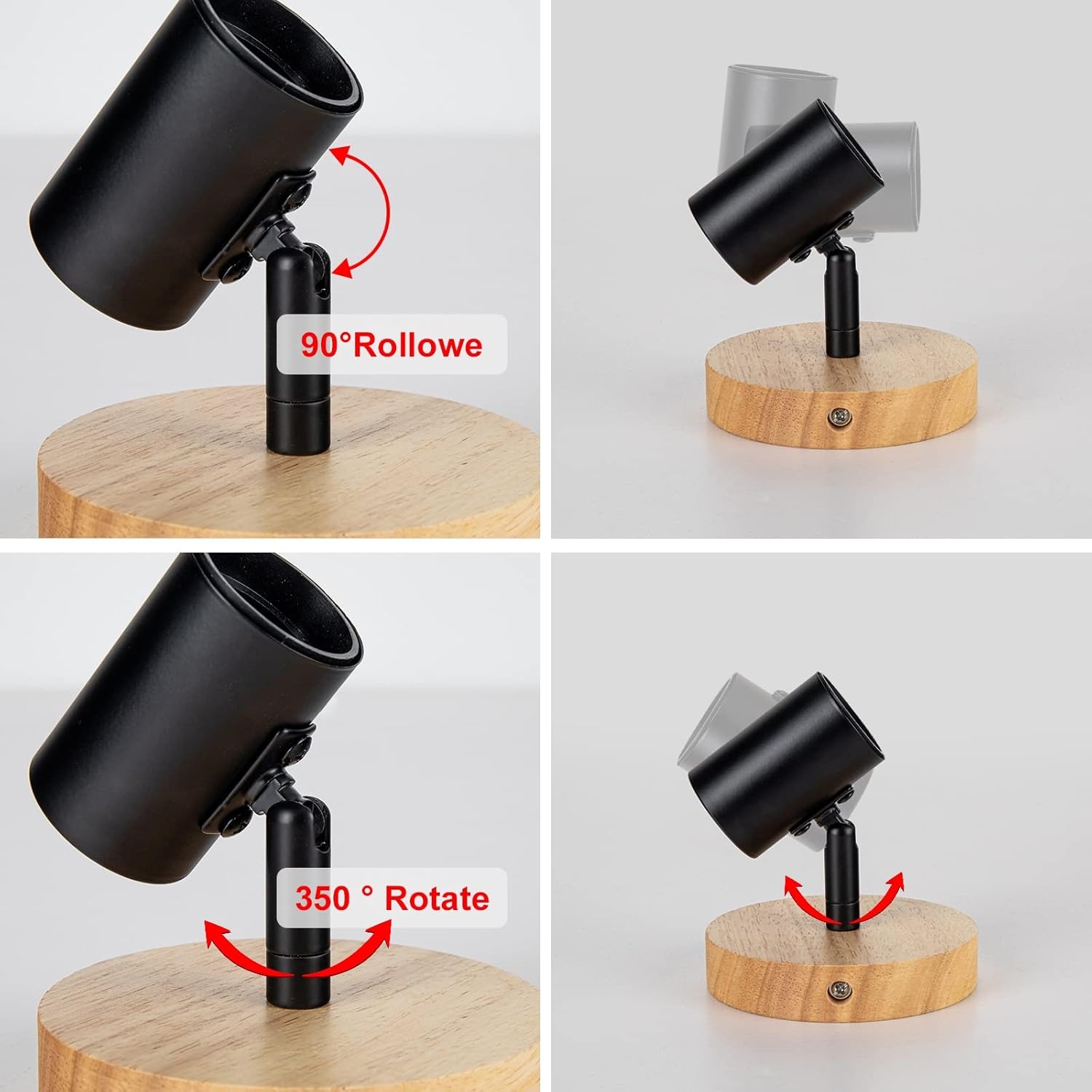 COMELY Set di 2 lampade da parete per interni, lampada da parete in ...