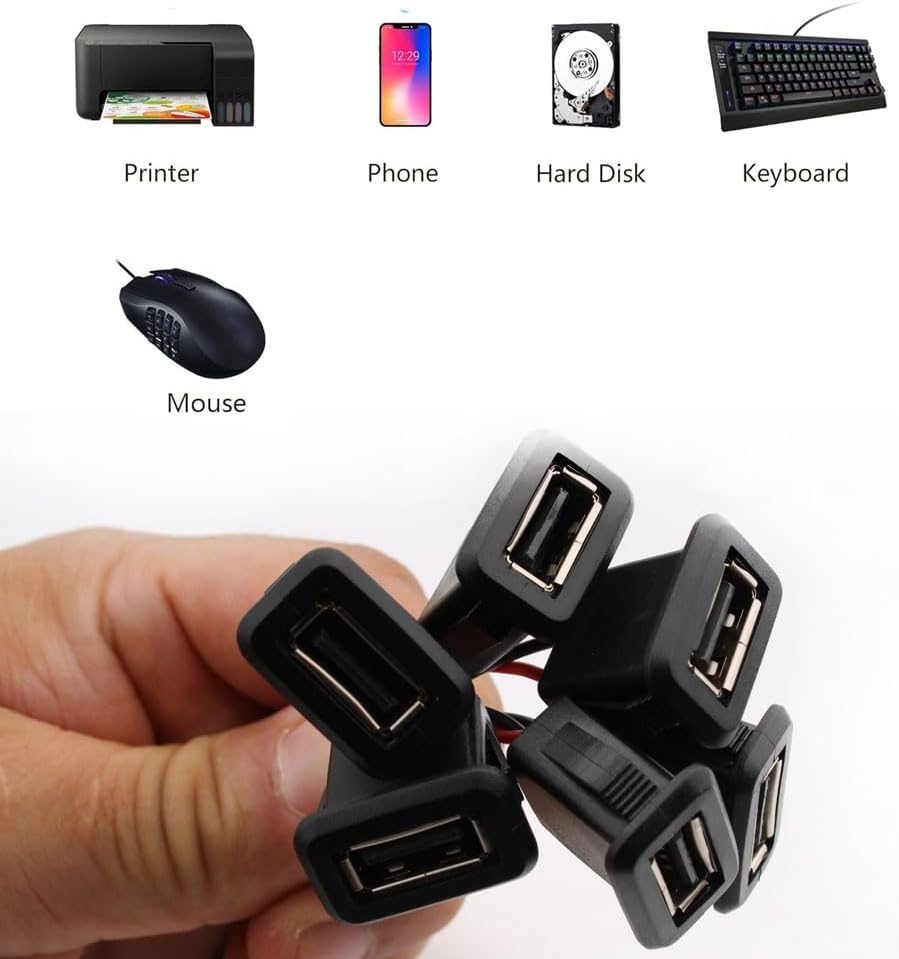 6PCS USB Type A souder connecteur, connecteur montage sur panneau USB ...