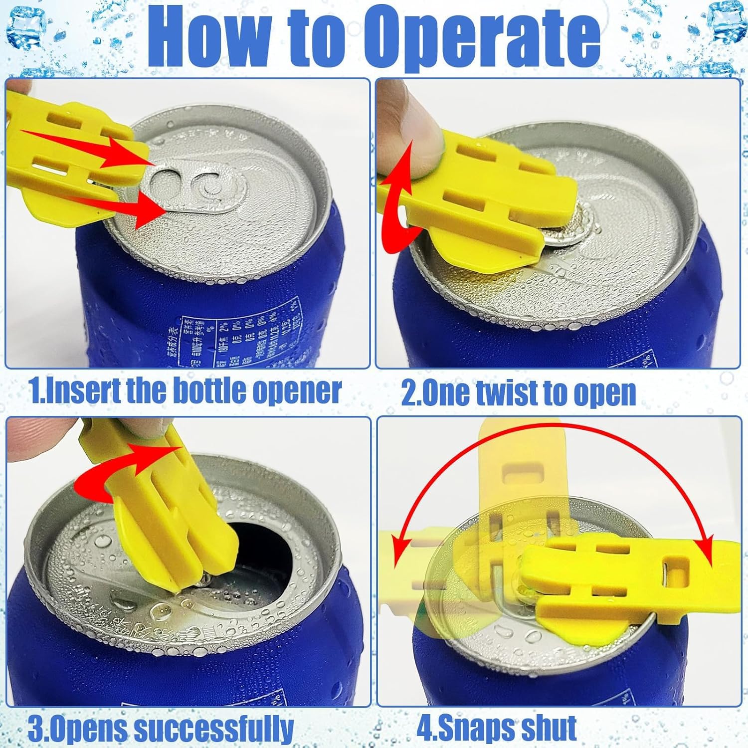 12 Pièces Ouvre-Boîtes Simple, Ouvre Boite de Conserve pour L'ouverture ...