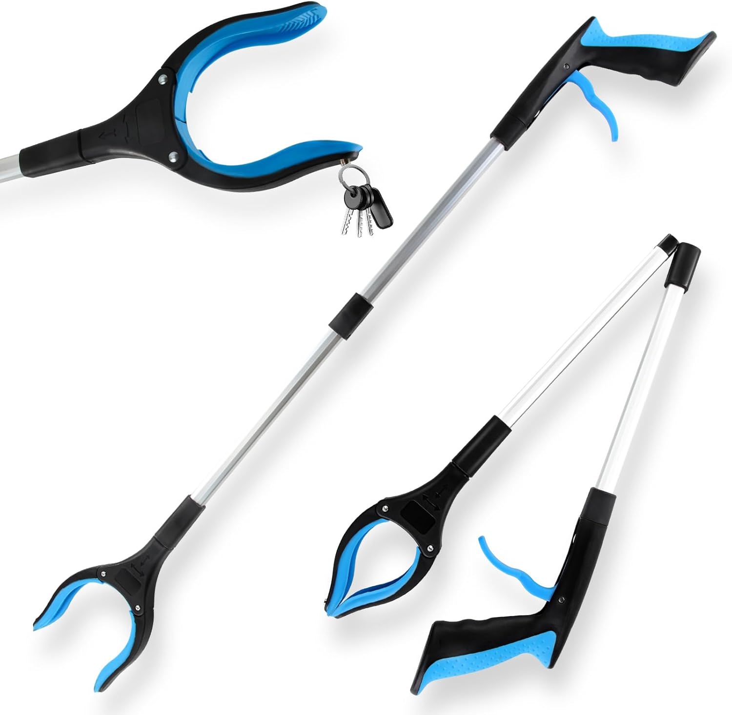 Pick-up Tool, 82cm Aluminum Telescopic Grabber with 360° Swivel Head ...