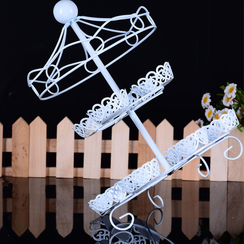2 Layer-12 Count Carousel Cupcake Stand Holder Display Wedding Cake Cup