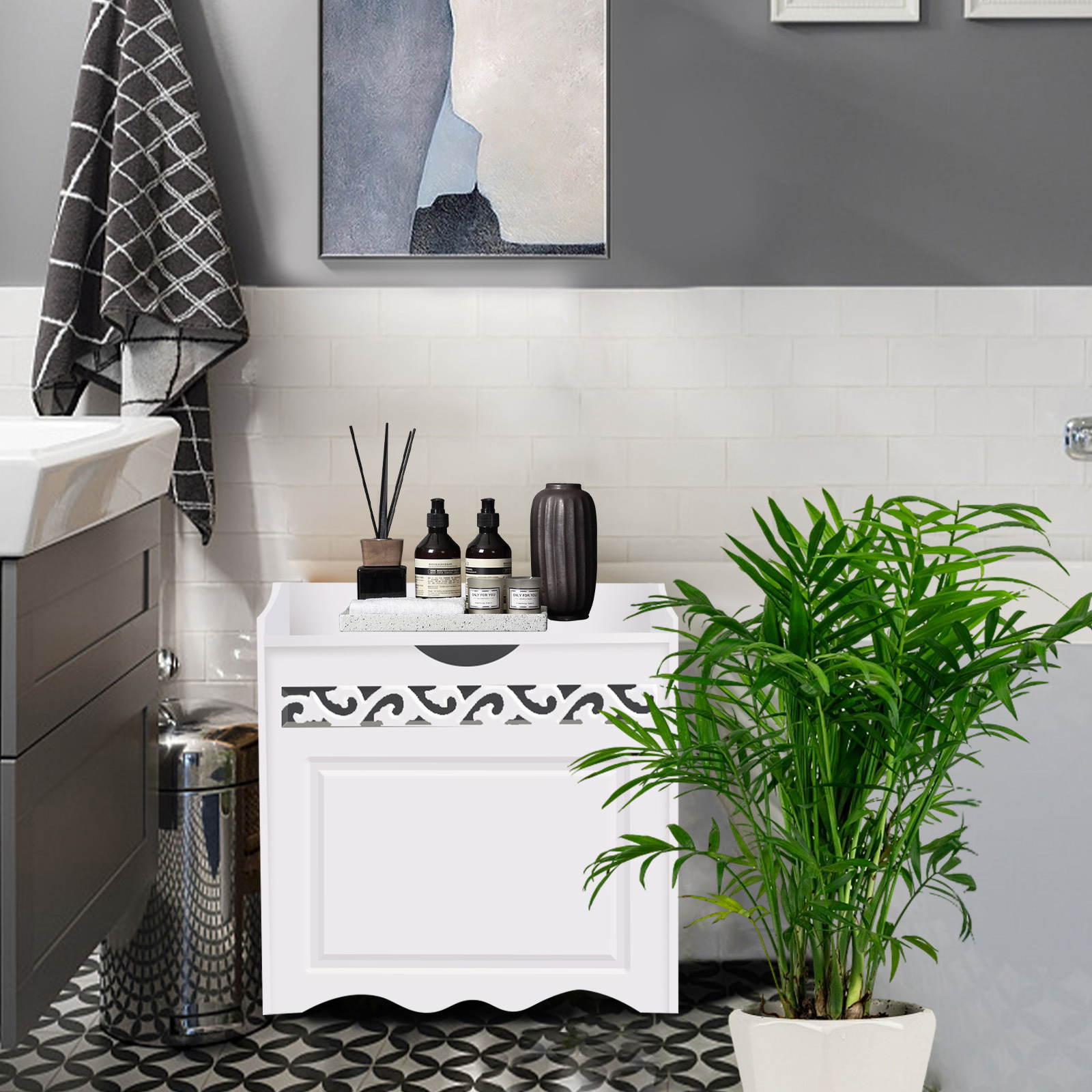 Bathroom storage units，Laundry baskets，Blanket Box Wooden Toy Bedding ...
